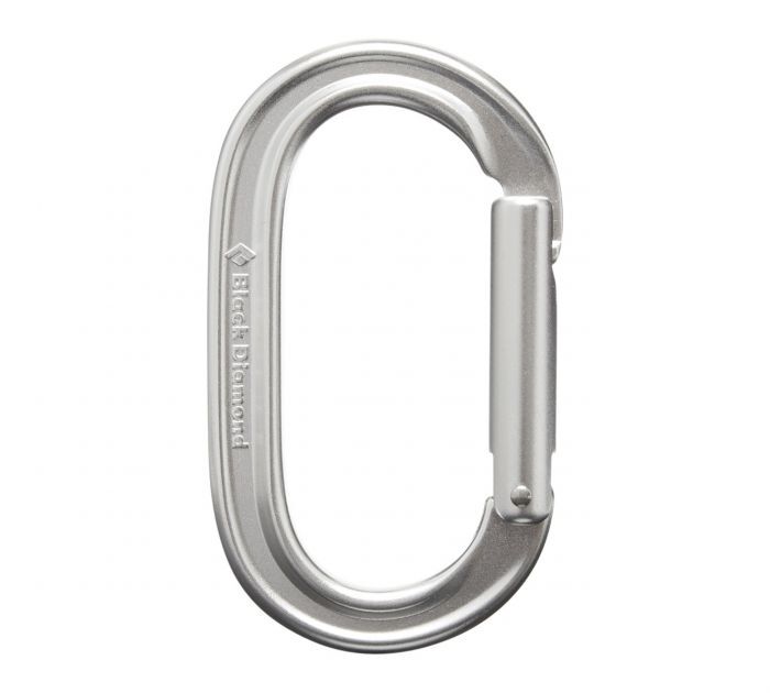 Black Diamond Oval Keylock Silver Clipgate Carabiner - BLACK DIAMOND